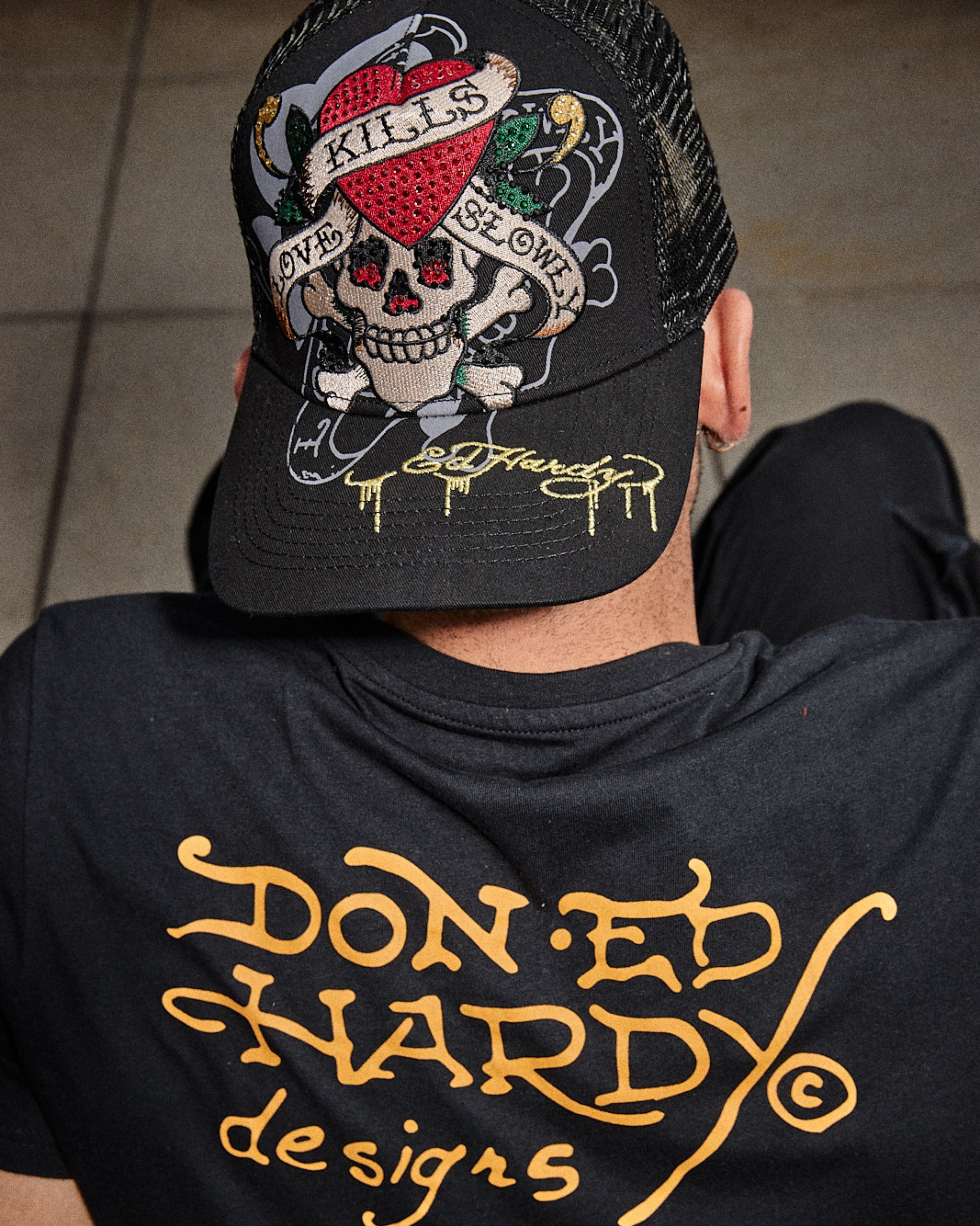 Rhinestone LKS Skull Hat