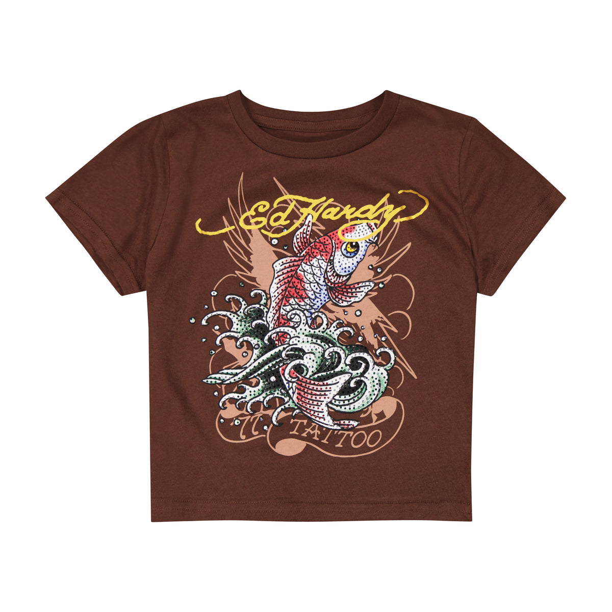 Koi Fish Baby Tee - Cocoa