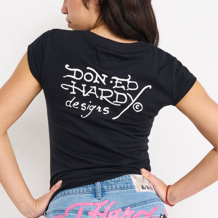 Panther Dagger Cap Sleeve Tee | Women's Y2K Tee| Ed Hardy