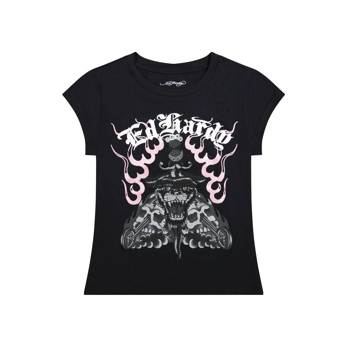 Panther Dagger Cap Sleeve Tee | Women's Y2K Tee| Ed Hardy