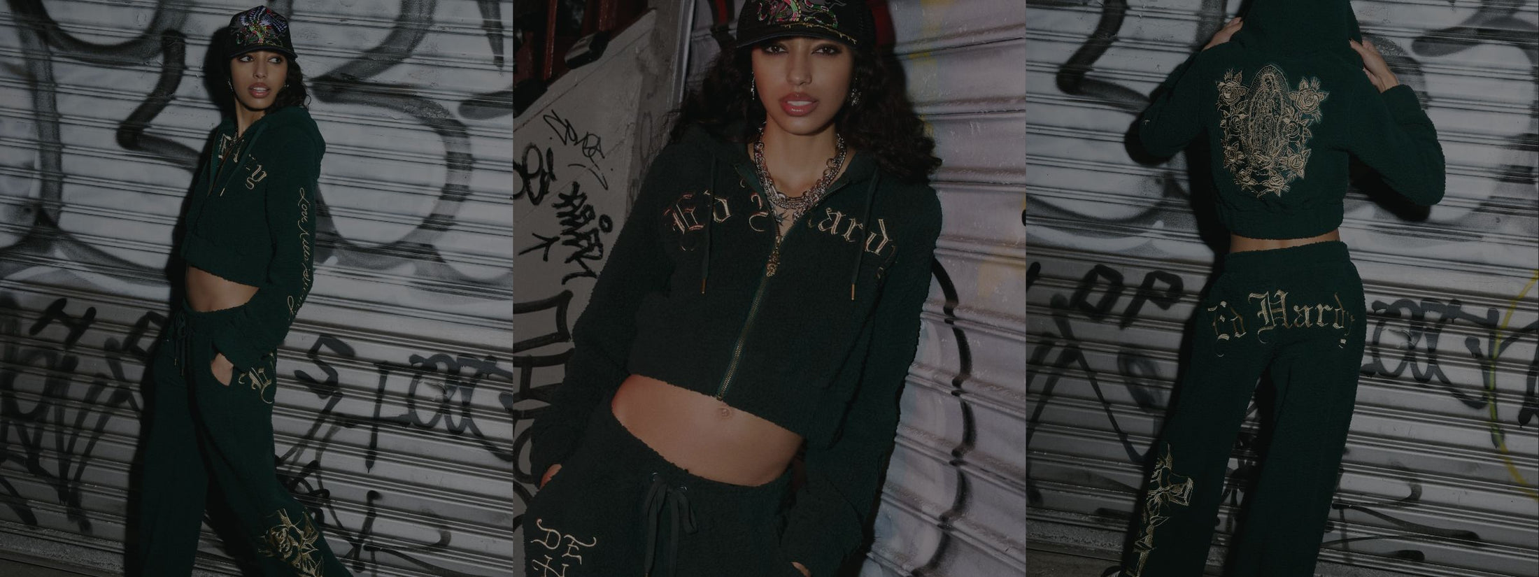Y2K & Velour Sweat Outfits | Clothing Sets with Hoodies | Ed Hardy